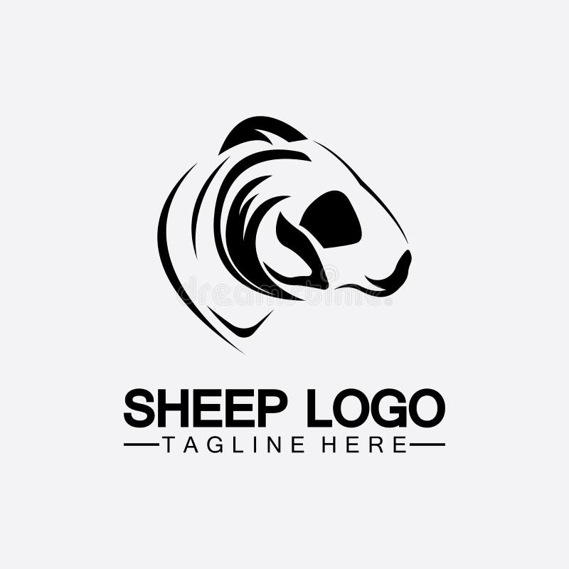 Sheep Head Logo Vector Icon Illustration Design Template Stock Vector ...