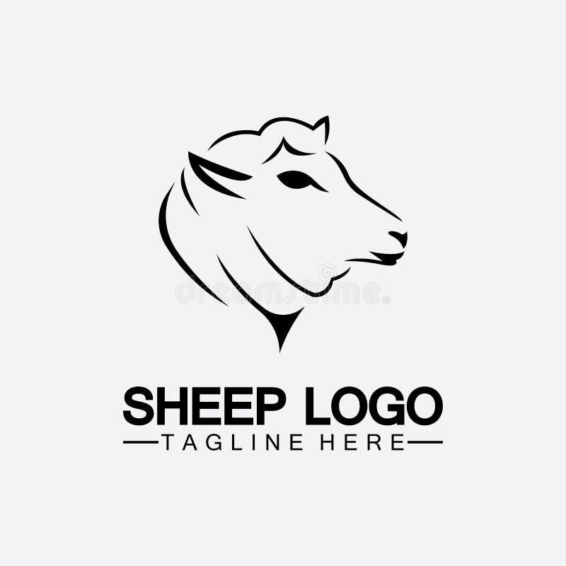 Sheep Head Logo Vector Icon Illustration Design Template Stock Vector ...