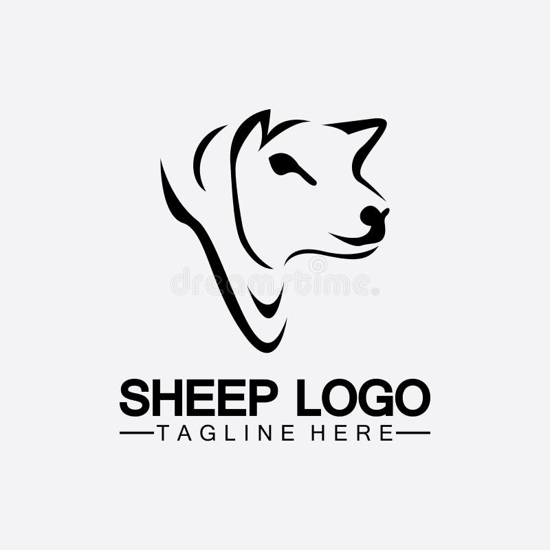Sheep Head Logo Vector Icon Illustration Design Template Stock Vector ...