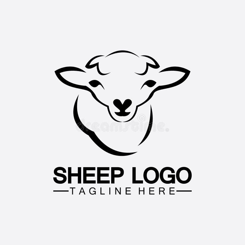 Sheep Head Logo Vector Icon Illustration Design Template Stock Vector ...