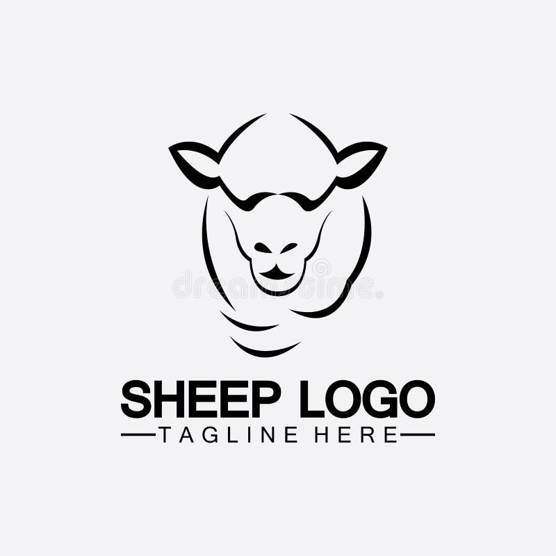 Sheep Head Logo Vector Icon Illustration Design Template Stock Vector ...