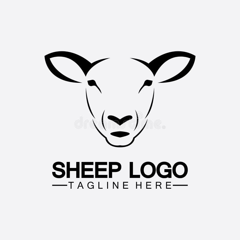 Sheep Head Logo Vector Icon Illustration Design Template Stock Vector ...