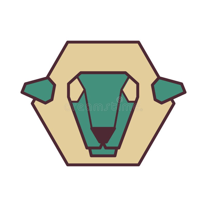 Sheep Head. Vector Illustration Decorative Design Stock Vector ...