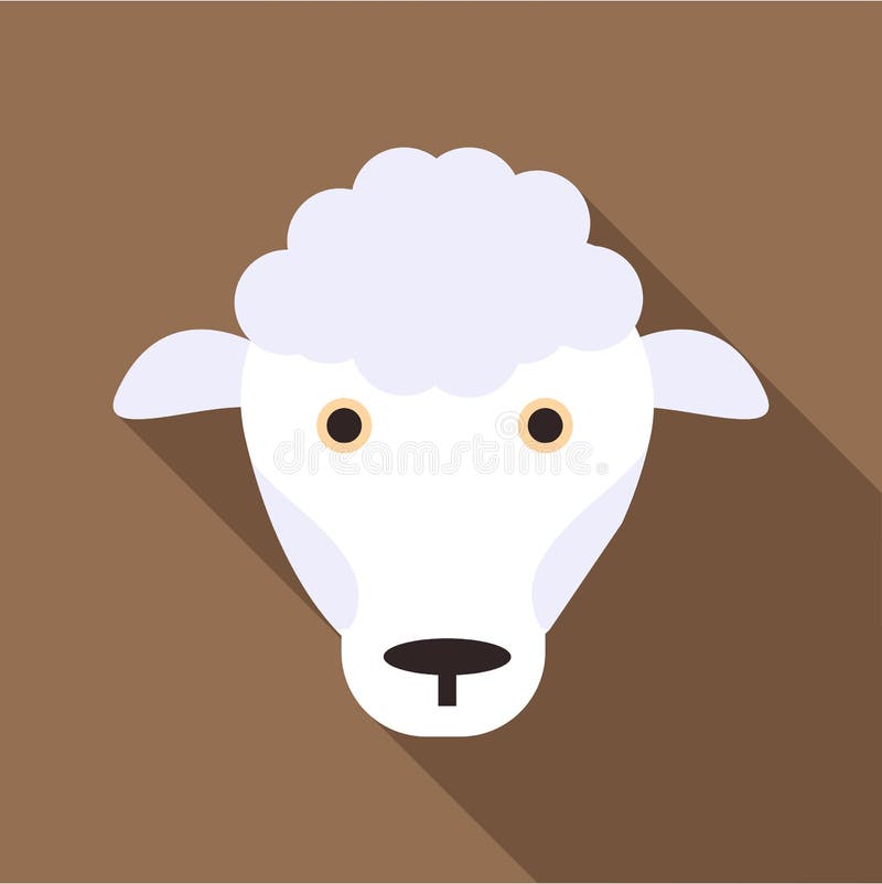 Sheep icon, flat style stock illustration. Illustration of meat - 124311851