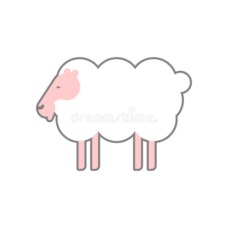 Sheep icon. Lamb sign stock vector. Illustration of farm - 259277465