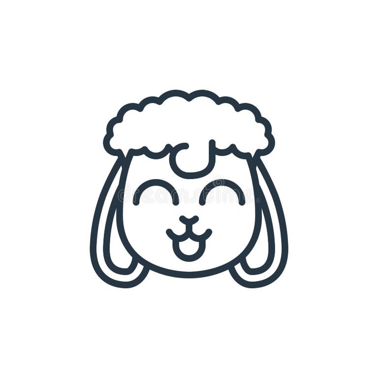 Sheep Icon Vector from Easter Avatars Concept. Thin Line Illustration ...