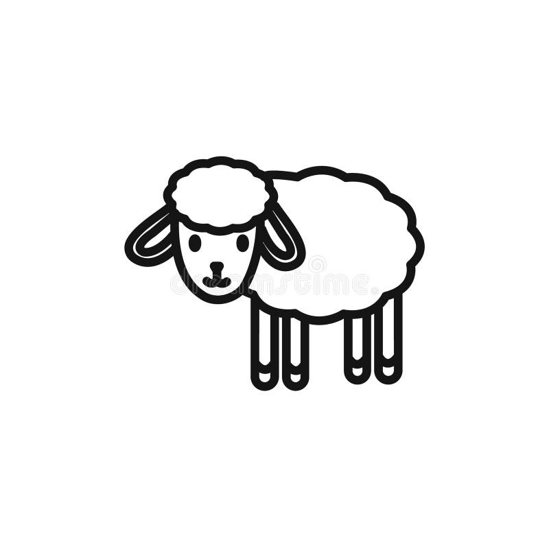 Sheep Icon Vector Set Collection for Web Stock Vector - Illustration of ...