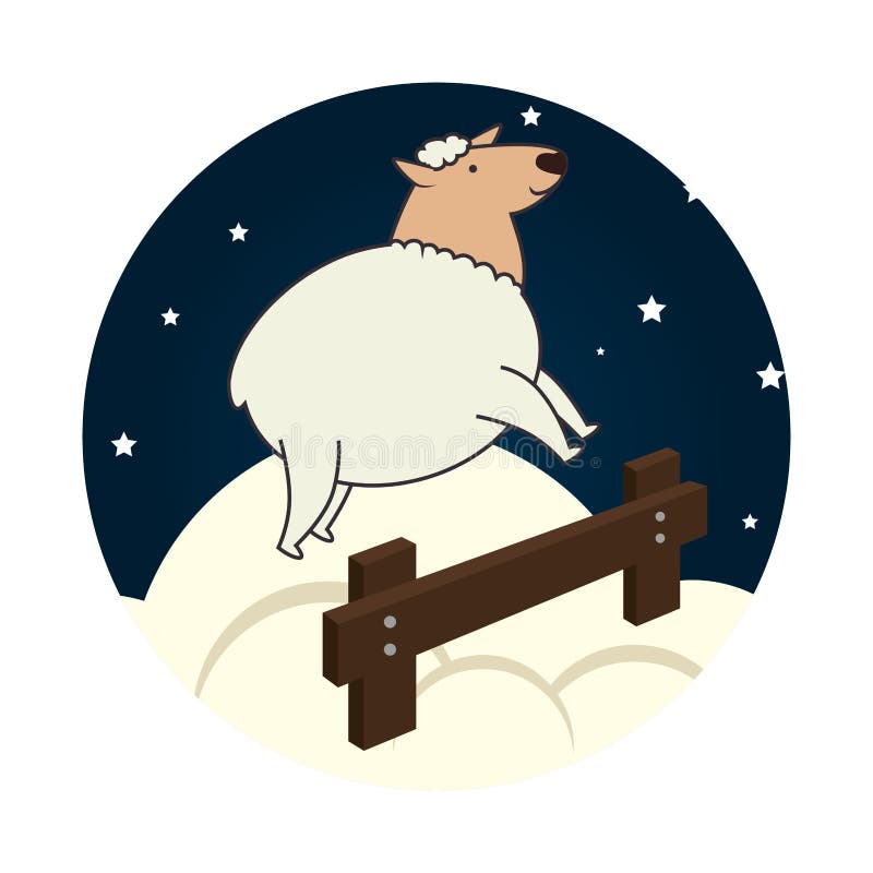 Sheep jump sleep icon stock vector. Illustration of design - 87019860