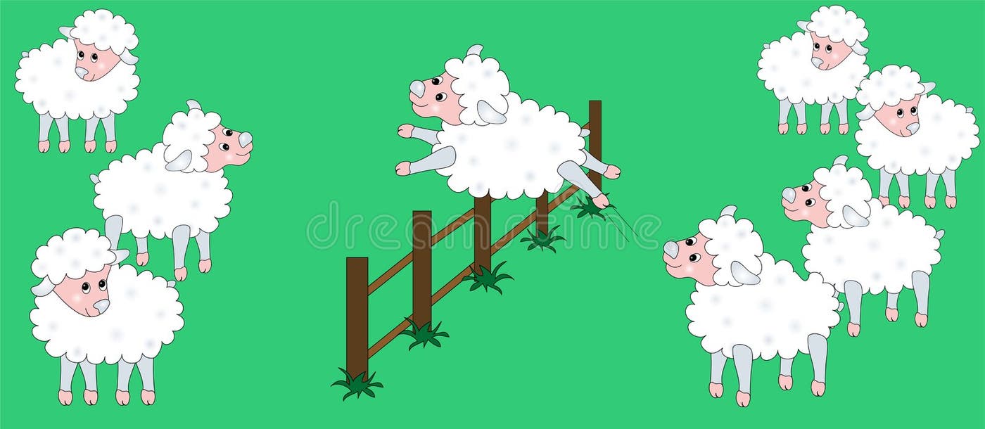 Sheep Jumping Stock Illustrations – 1,451 Sheep Jumping Stock ...