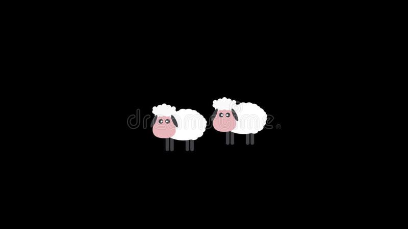 Sheep or Lamb Icon Loop Animation Video Transparent Background with ...