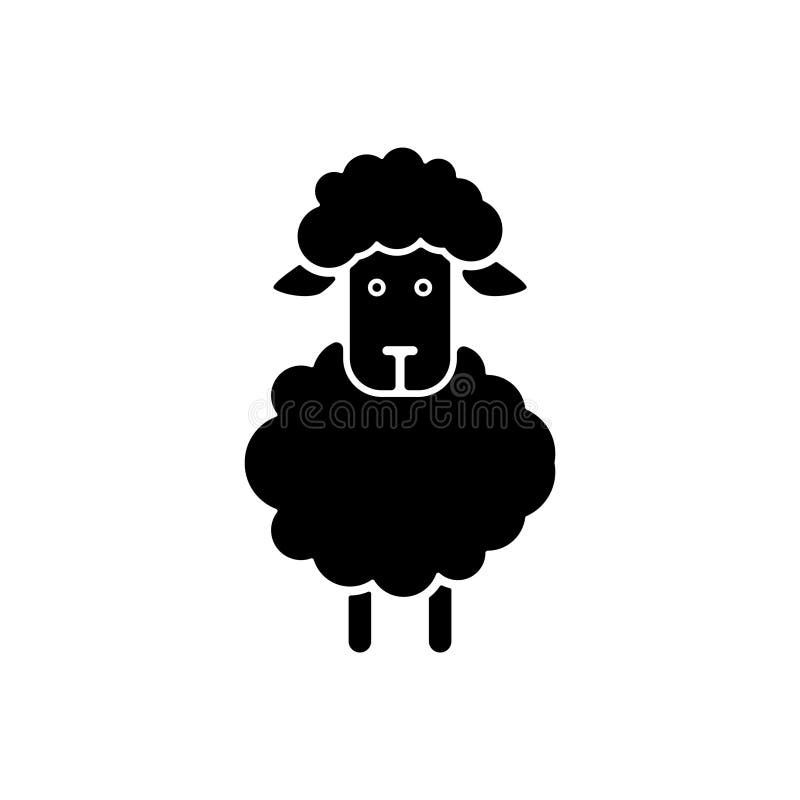 Sheep, Lamb Icon, Vector Illustration Stock Vector - Illustration of ...