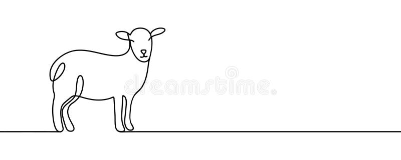 Goat Lamb Line Drawing Stock Illustrations – 1,546 Goat Lamb Line ...