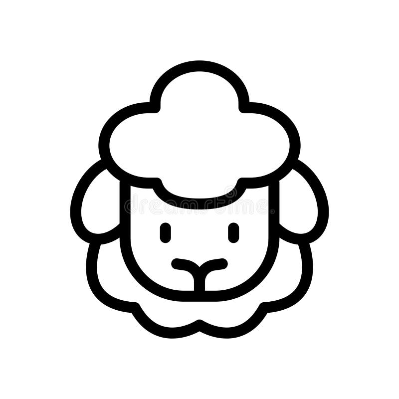 Sheep Line Icon Illustration Vector Graphic Stock Vector - Illustration ...