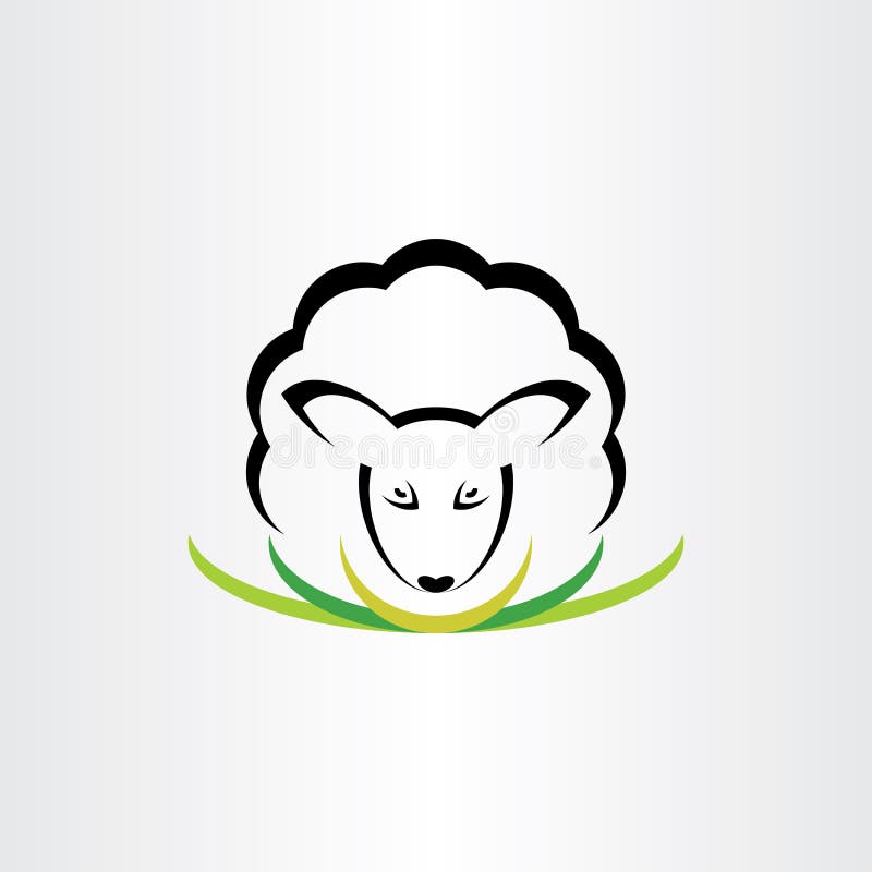 Sheep Logo Vector Icon Symbol Sign Illustration Stock Vector ...