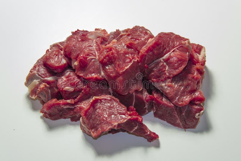 Pieces of raw mutton stock image. Image of ingredient - 23705471