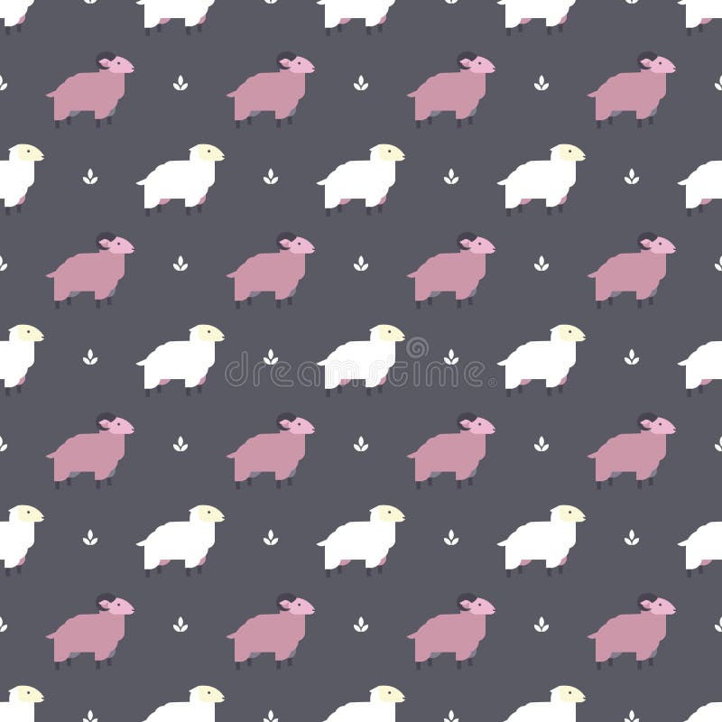 Sheep pattern stock vector. Illustration of sheepskin - 50673003