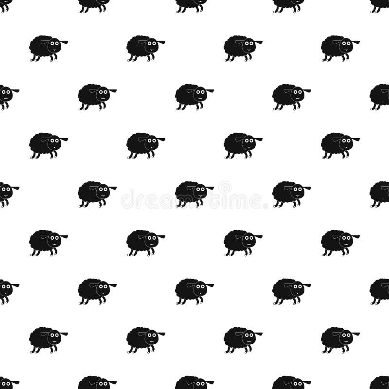 Sheep Pattern Seamless Vector Stock Vector - Illustration of cute ...