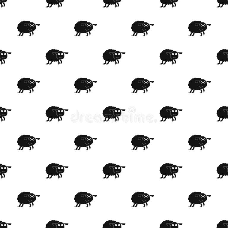 Sheep Pattern Seamless Vector Stock Vector - Illustration of cute ...