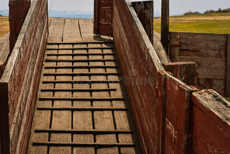 Sheep Pen Loading Ramp stock image. Image of sagebrush - 93167833