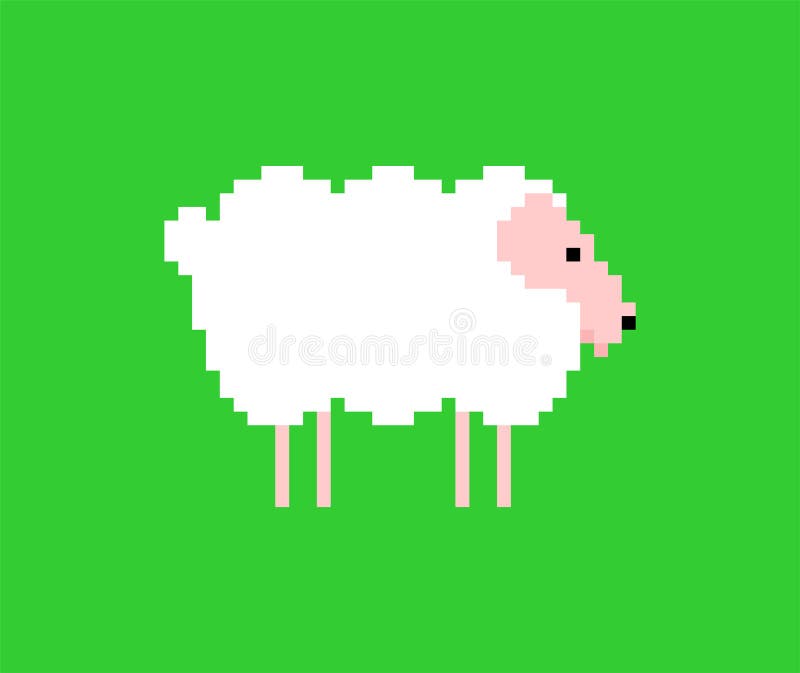 Sheep Pixel Art. Lamb 8 Bit Stock Vector - Illustration of 8bit, nature ...