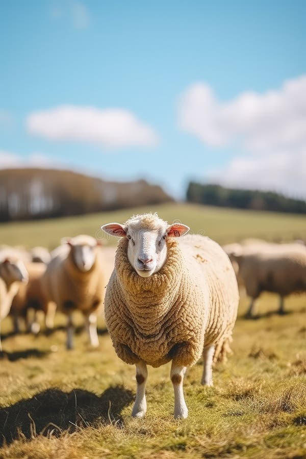 A Sheep with a Playful Expression, Seemingly Inviting You To Join in ...