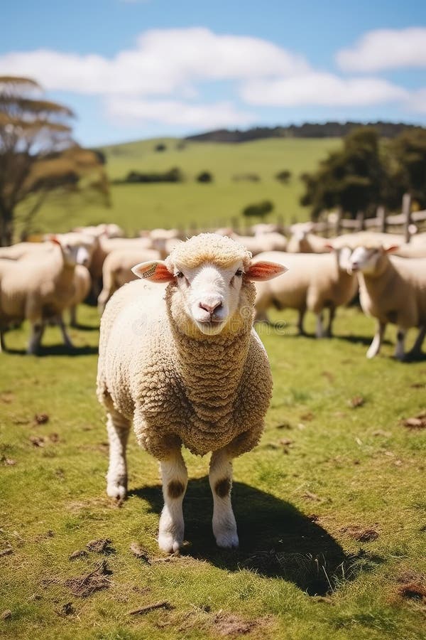 A Sheep with a Playful Expression, Seemingly Inviting You To Join in ...