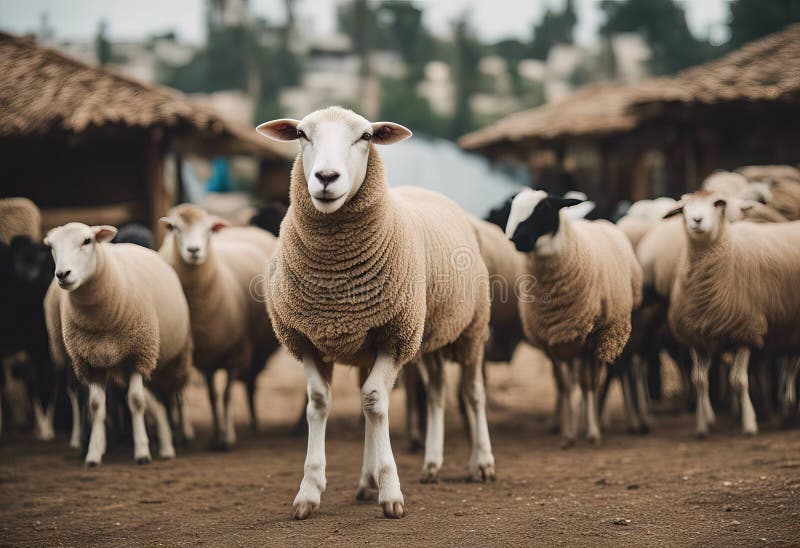 Sheep Ready for Sacrifice on Eid Al-Adha Stock Illustration ...