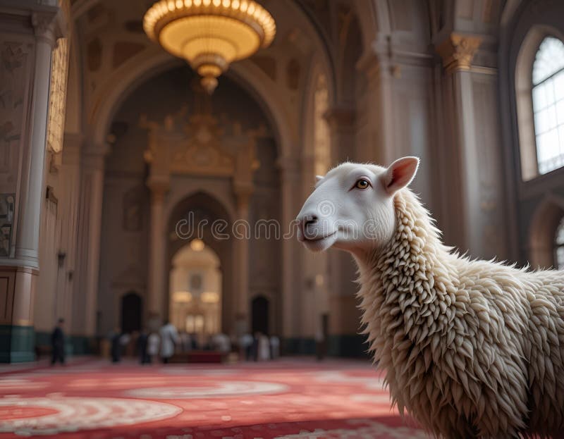 Sheep Ready for Sacrifice on Eid Al-Adha Stock Illustration ...