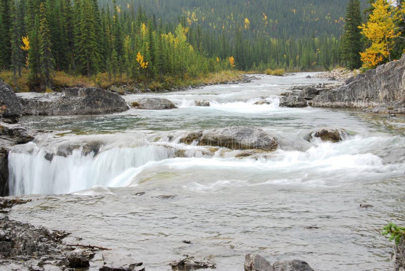 Sheep river waterfalls stock image. Image of travel, alberta - 7281967