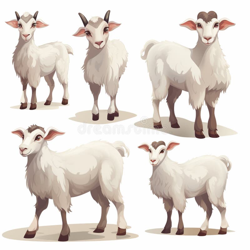 Sheep Set. Cartoon Illustration of Sheep Vector Set for Web Design ...