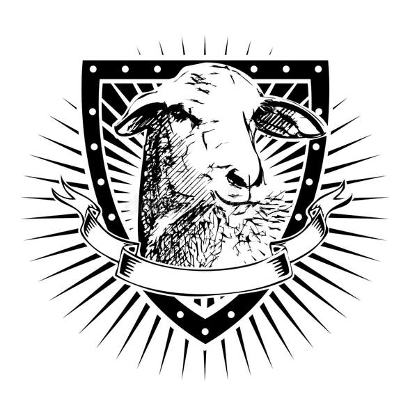 Sheep shield stock vector. Illustration of engraving - 51758495