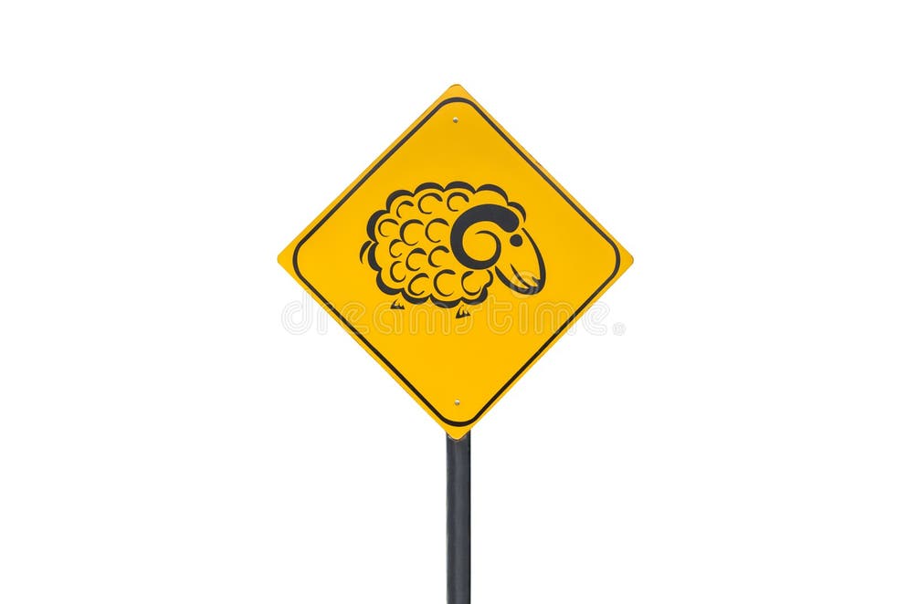 Sheep Signs Isolated on White Background Stock Illustration ...