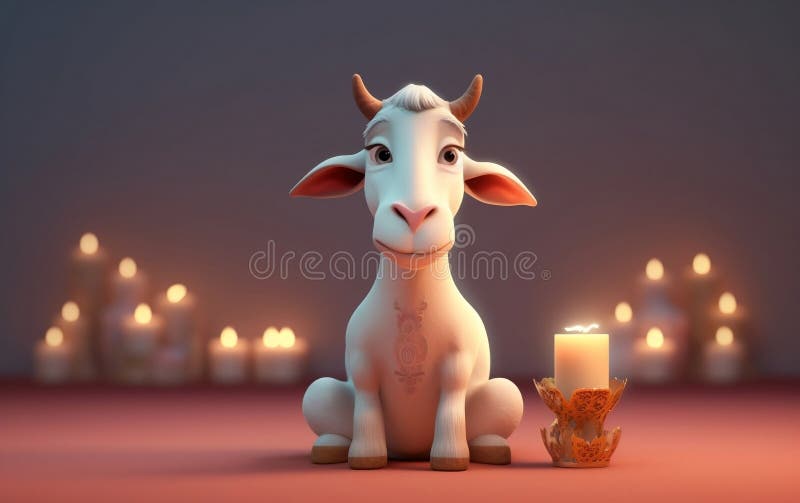 Sheep Sitting beside Candles, Celebrating Eid Al Adha, Eid Post ...