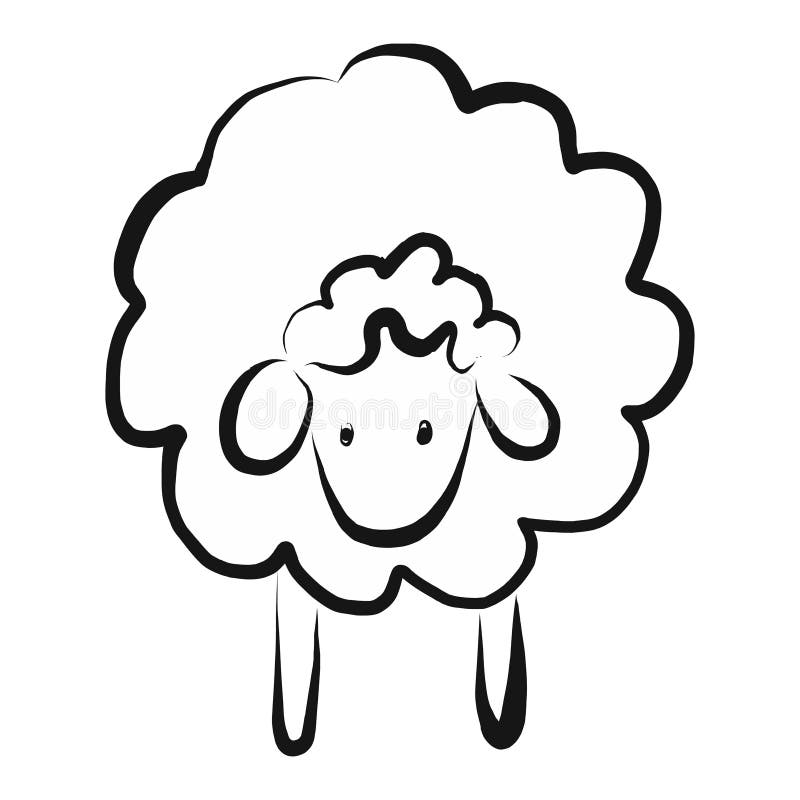 Sheep Sketch Icon for Web, Mobile and Infographics. Hand Drawn Sheep ...