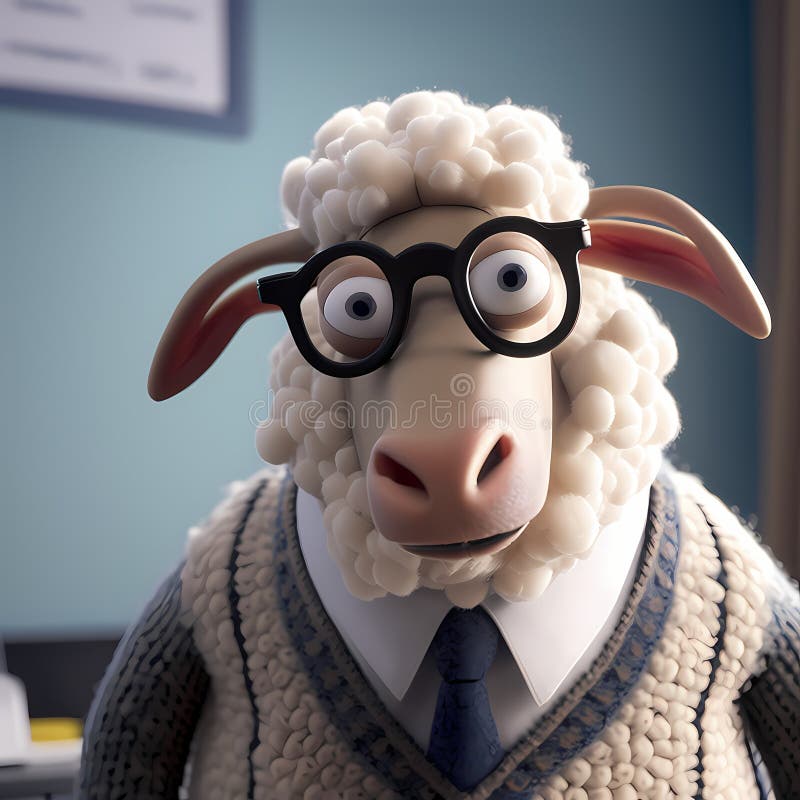 Sheep with a Smile Sheep in a Hat Portrait of a Sheep Stock Image ...