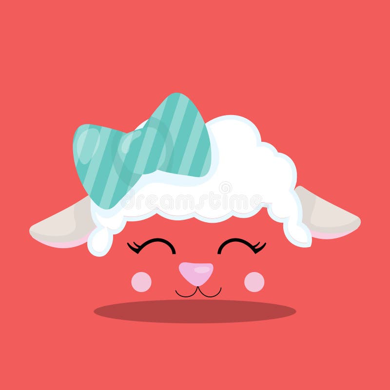 Sheep smiley red 09 stock vector. Illustration of smiley - 197988491