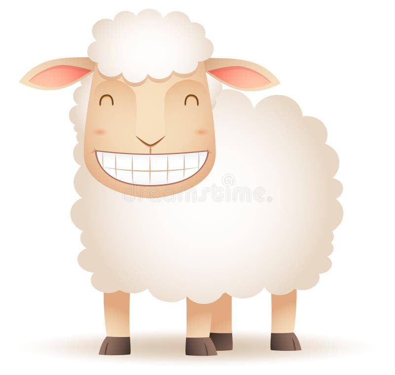 Sheep Smiling stock vector. Illustration of animal, sheep - 24478694