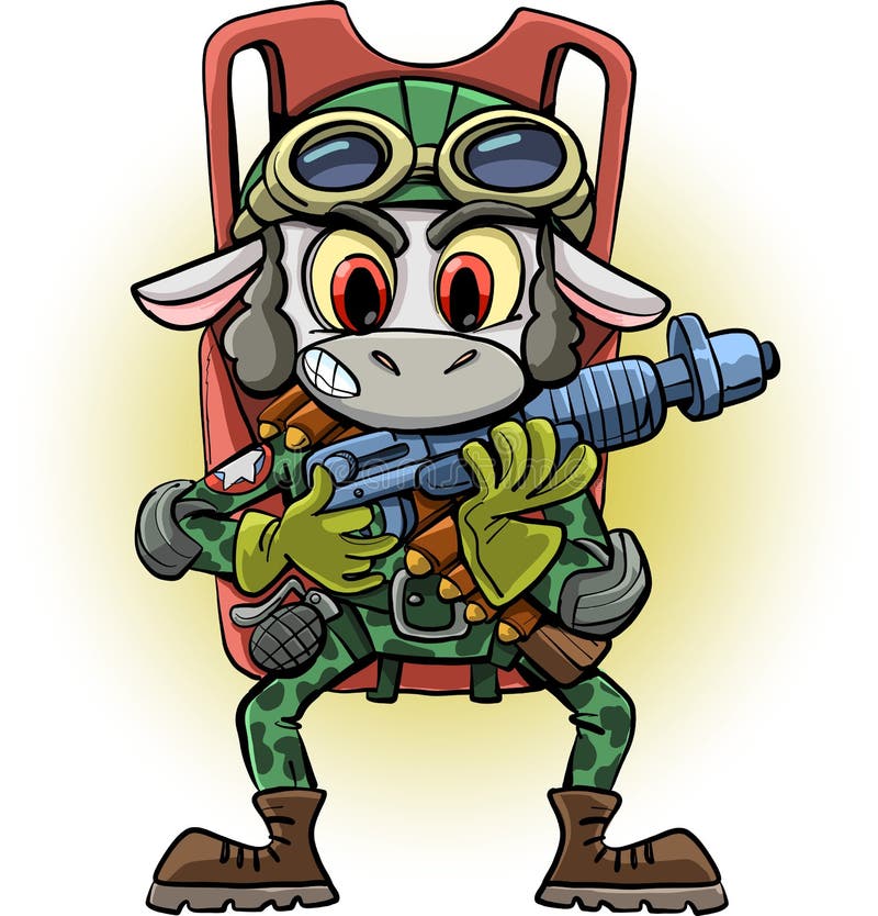 Sheep Soldier in Full War Gear Stock Vector - Illustration of comic ...