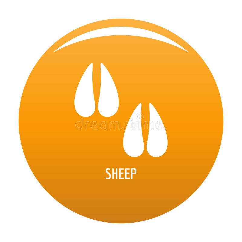 Sheep step icon orange stock illustration. Illustration of print ...