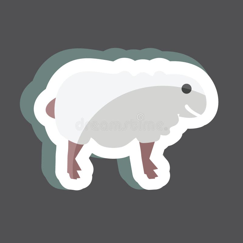 Sheep Sticker on Isolated Tansparent Background, Png, Logo. Generative ...