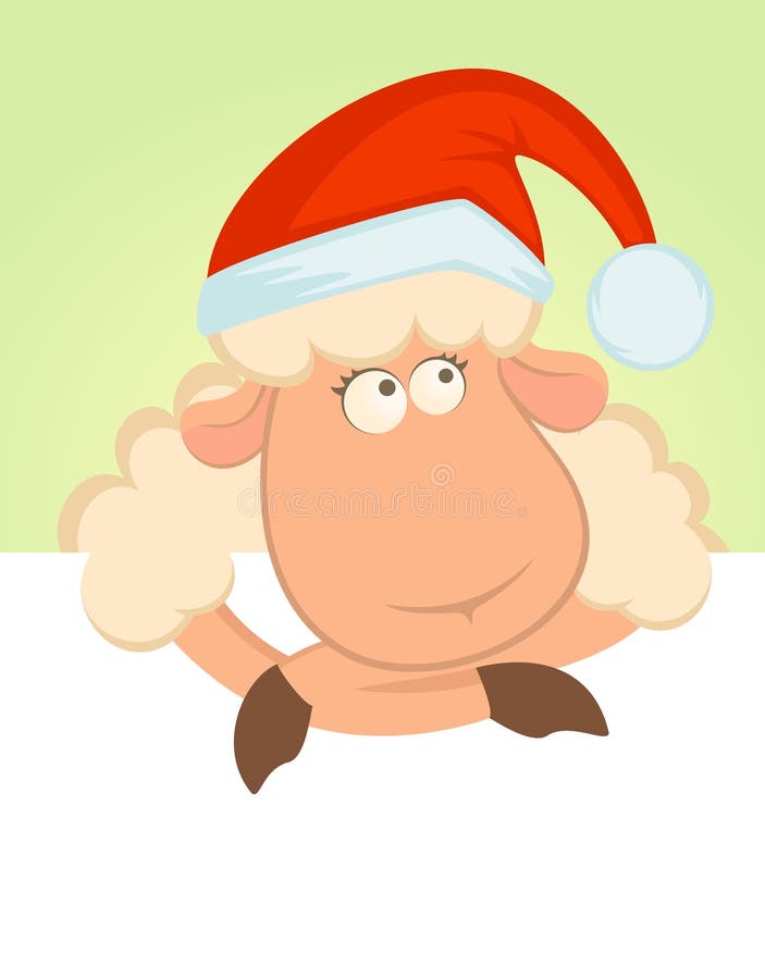 Sheep in the Suit of Santa Claus Stock Vector - Illustration of animal ...