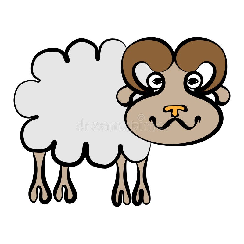 Sheep. stock vector. Illustration of farm, china, feet - 47931871