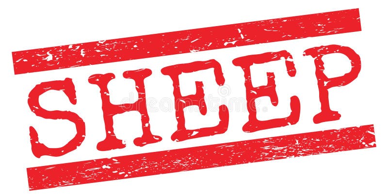 SHEEP Text on Red Lines Stamp Sign Stock Illustration - Illustration of ...