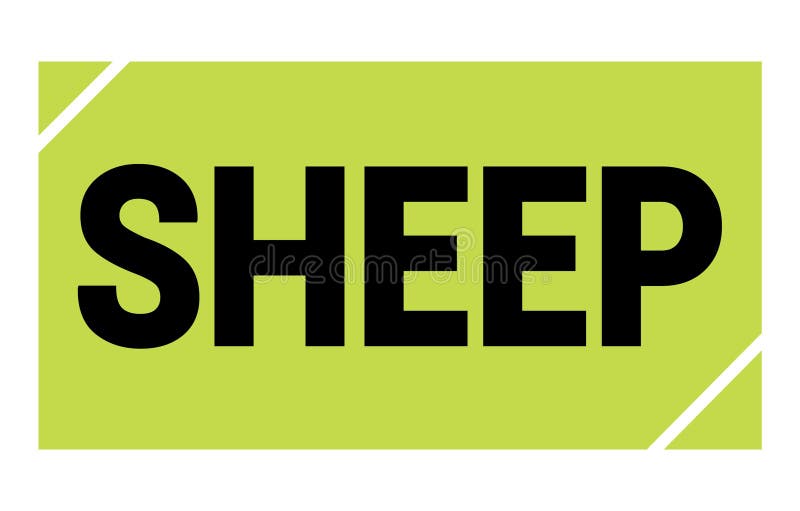 SHEEP Text Written on Green-black Stamp Sign Stock Illustration ...