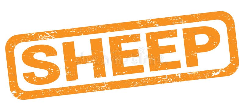 SHEEP Text Written on Orange Stamp Sign Stock Illustration ...