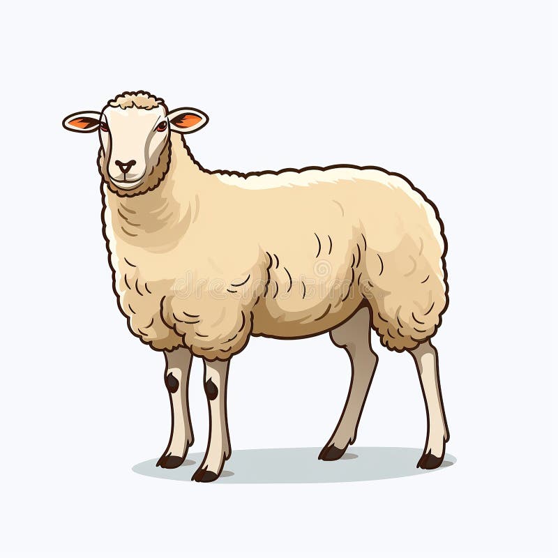 Sheep vector Illustration. stock illustration. Illustration of cartoon ...