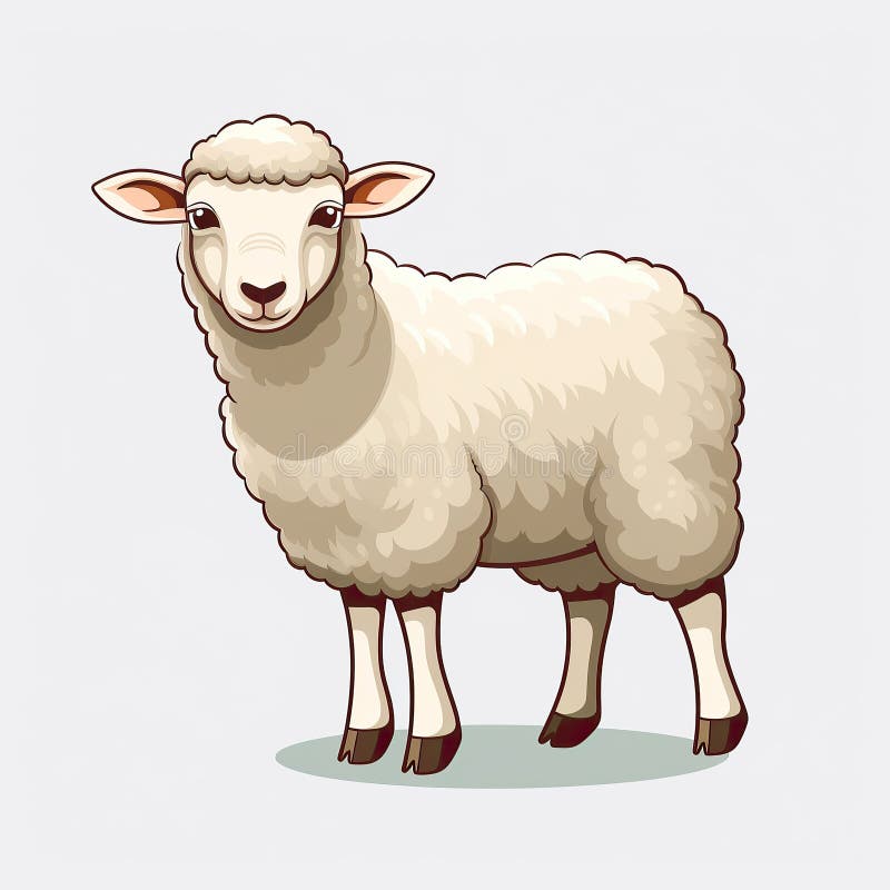 Sheep vector Illustration. stock illustration. Illustration of lambing ...
