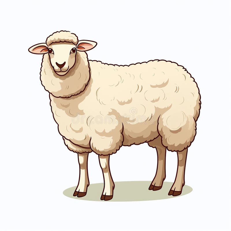 Sheep vector Illustration. stock illustration. Illustration of woolly ...