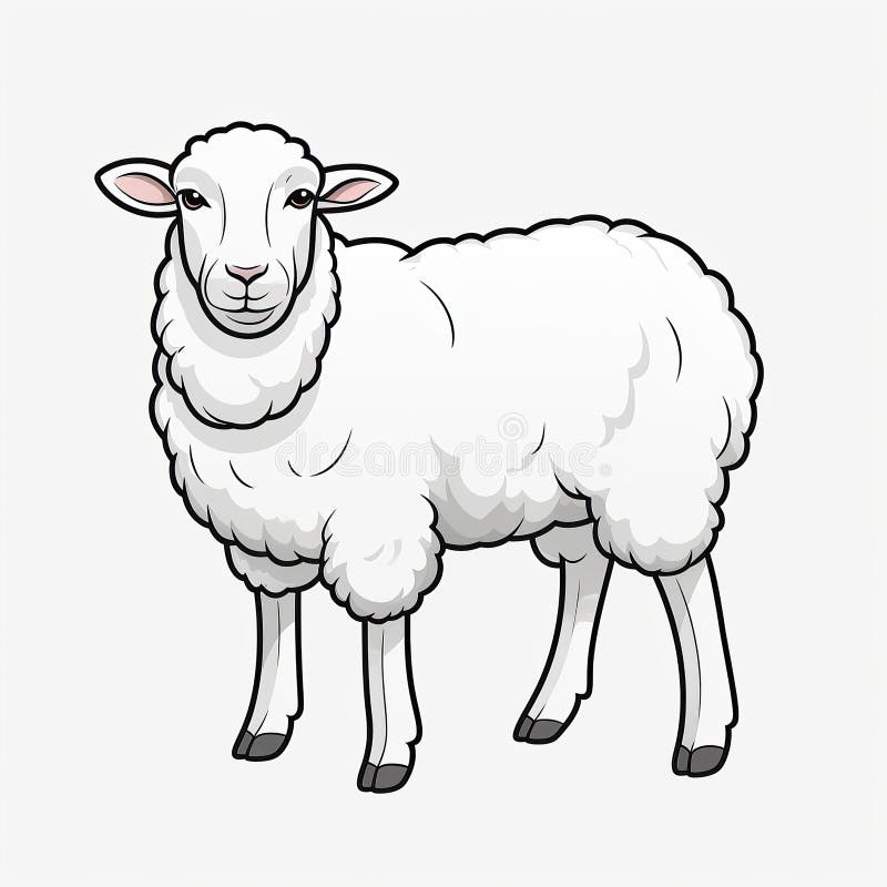 Sheep vector Illustration. stock illustration. Illustration of cute ...