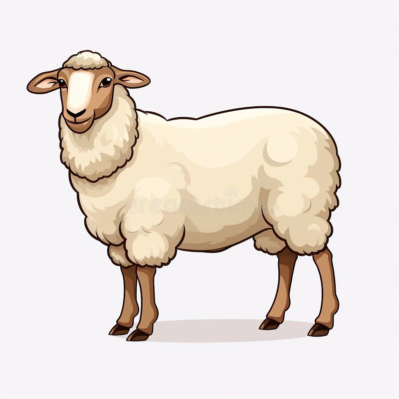 Sheep vector Illustration. stock illustration. Illustration of grazing ...